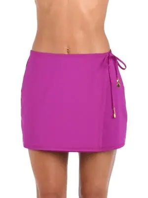 SUNSHINE 79 Cover-Up Wrap Skirt Bright Violet