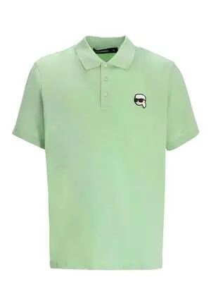 Karl Lagerfeld Ikon-appliqué Polo Shirt - Green