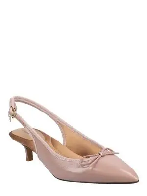 BIRDIES The Goldfinch Kitten Heel In Patent Leather - Blush Patent