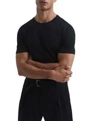 REISS Bless Cotton T-shirt - Black