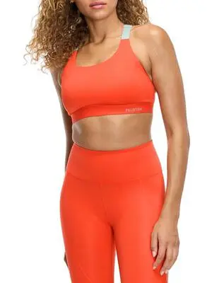 PELOTON Enhanced Support Racerback Bra - Cherry Tomato