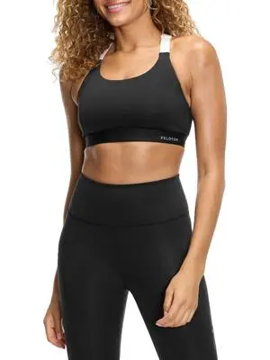PELOTON Enhanced Support Racerback Bra - Jet Black