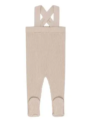 ELY'S & CO. Ribbed Overalls - Beige