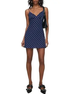 Princess Polly Chara Polka Dot Mini Dress - Navy