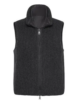 Brunello Cucinelli Cashmere Down Vest - Lignite Grey