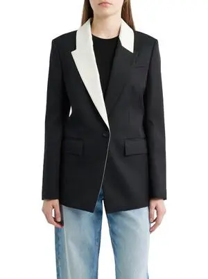 BOSS Colorblock Wool Blazer - Black