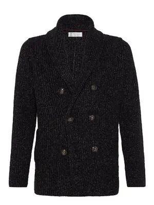 Brunello Cucinelli One-and-a-half Breasted Cardigan - Black