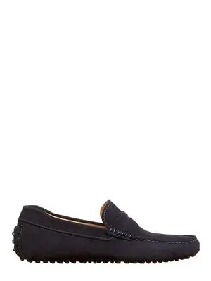 Jack Erwin Parker Suede Driving Loafer Navy Suede