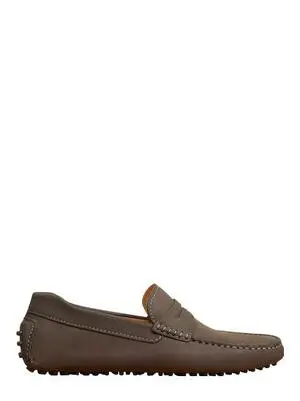 Jack Erwin Parker Suede Driving Loafer Slate Nubuck
