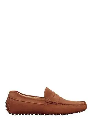 Jack Erwin Parker Suede Driving Loafer - Terracotta Suede