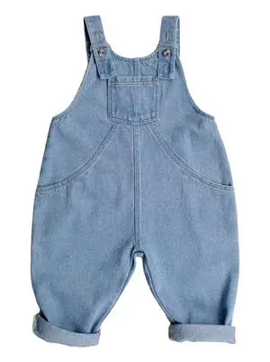THE SIMPLE FOLK Oversized Denim Dungaree - Mid Denim