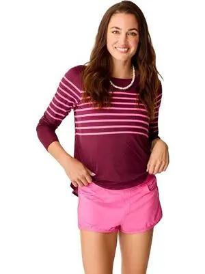 Carve Designs Trek Top Hot Pink Stripe