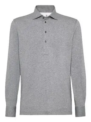 Brunello Cucinelli Jersey Polo Shirt - Grey