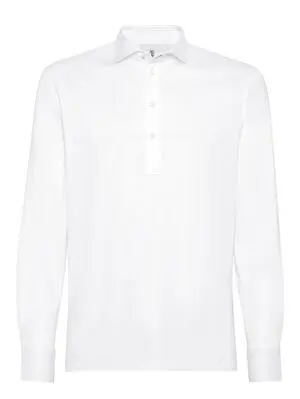 Brunello Cucinelli Jersey Polo Shirt - White