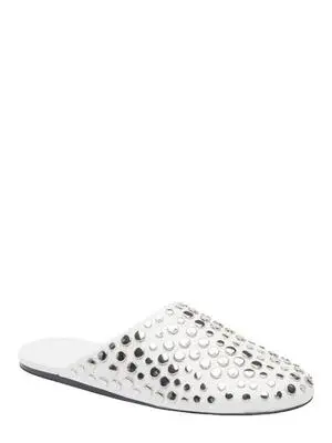Tory Burch Studded Leather Mule - Cloud /silver