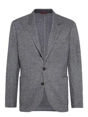 Brunello Cucinelli Cashmere Jersey Blazer - Grey