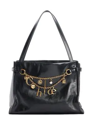 Chloé Charms Leather Tote - Black