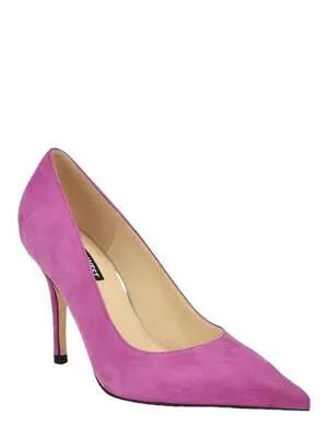 Nine West Gemmha Pointed Toe Pumps - Dark Pink