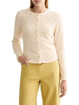 Scotch & Soda Soutache Knit Button-up Shirt - Eggnog