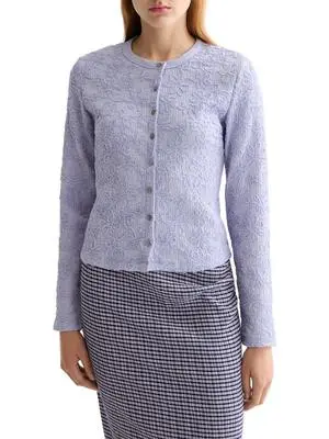 Scotch & Soda Soutache Knit Button-up Shirt - Languid Lavender