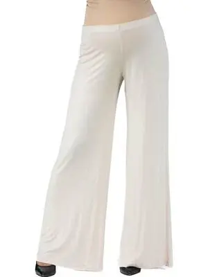 24SEVEN COMFORT APPAREL Maternity Palazzo Pants - Nude