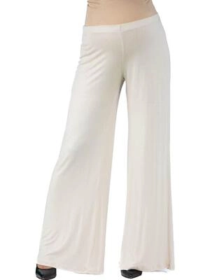 24SEVEN COMFORT APPAREL Maternity Palazzo Pants Nude