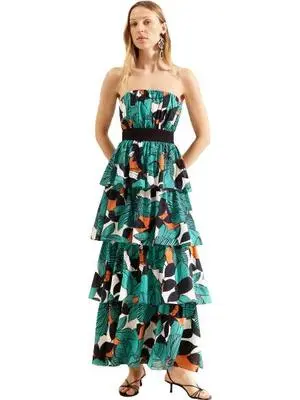 RO&ZO Claudia Print Tiered Dress - Multi