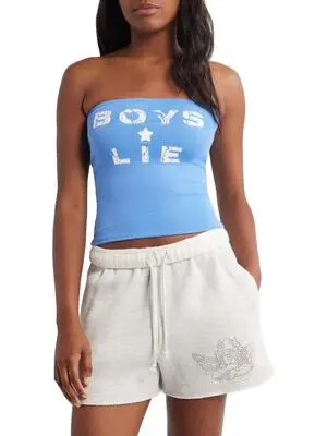 BOYS LIE Printed Tube Top - Blue
