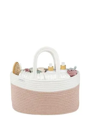 COMFY CUBS Rope Diaper Caddy Blush