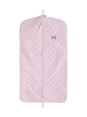 LITTLE ENGLISH Quilted Garment Bag - Pink Bow