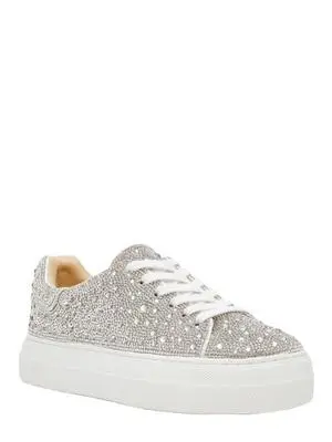 Betsey Johnson Zoe Platform Sneaker Silver