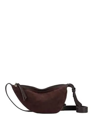THE SAK Tess Sling Leather Bag Mahogany Suede