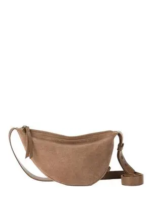 THE SAK Tess Sling Leather Bag Tobacco Suede