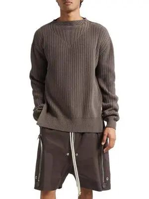 Rick Owens Fisherman Wool Sweater - Dust