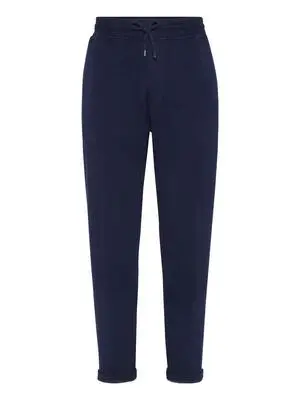 Brunello Cucinelli Trousers With Crête - Cobalt