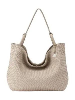 THE SAK Los Feliz Large Leather Tote Bag - Woven Sand