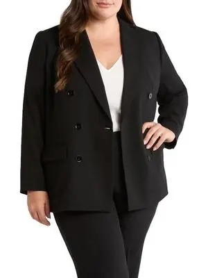 Ralph Lauren Double-breasted Stretch Wool Crepe Blazer - Polo Black