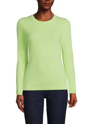 LANDS' END Cashmere Sweater Fluorescent Green