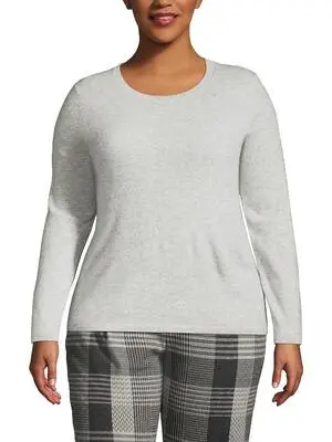 LANDS' END Cashmere Sweater Gray Heather