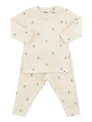 OH BABY! Mini Sailboats Two Piece Set - Milk
