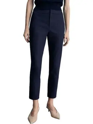 Mango Crop Skinny Pants - Navy