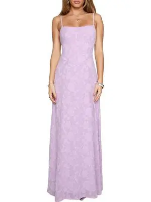Princess Polly Floral Burnout Maxi Dress - Lilac