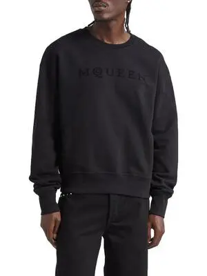 Alexander McQueen Logo Graphic French Terry Sweatshirt - Black /black