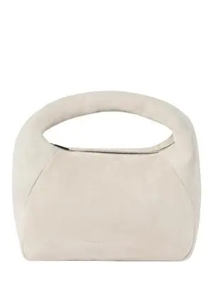 Brunello Cucinelli Small Suede Hobo Bag - Ecru