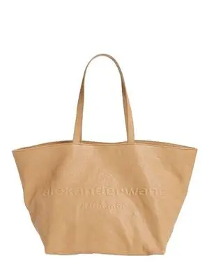Alexander Wang Punch Logo Crinkled Leather Tote - Vintage Tan