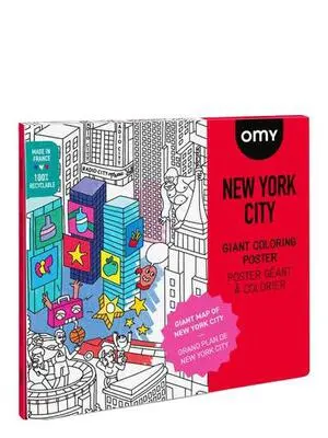 OMY Giant Coloring Poster Ny - Red