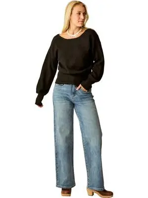 Carve Designs Audrey Wide Leg Jeans - Blue Ridge