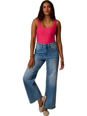 Carve Designs Audrey Wide Leg Jeans - Blue Tide