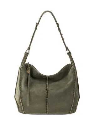 THE SAK Los Feliz Hobo Leather Bag - Moss Suede