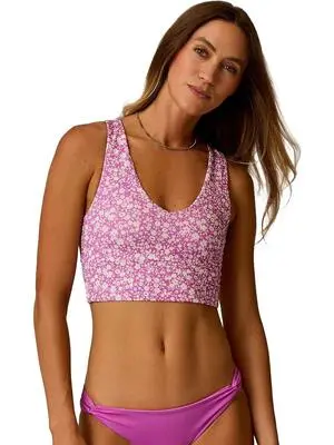 Carve Designs Carve Designs Tofino V-Neck Longline Tank Top Fleur